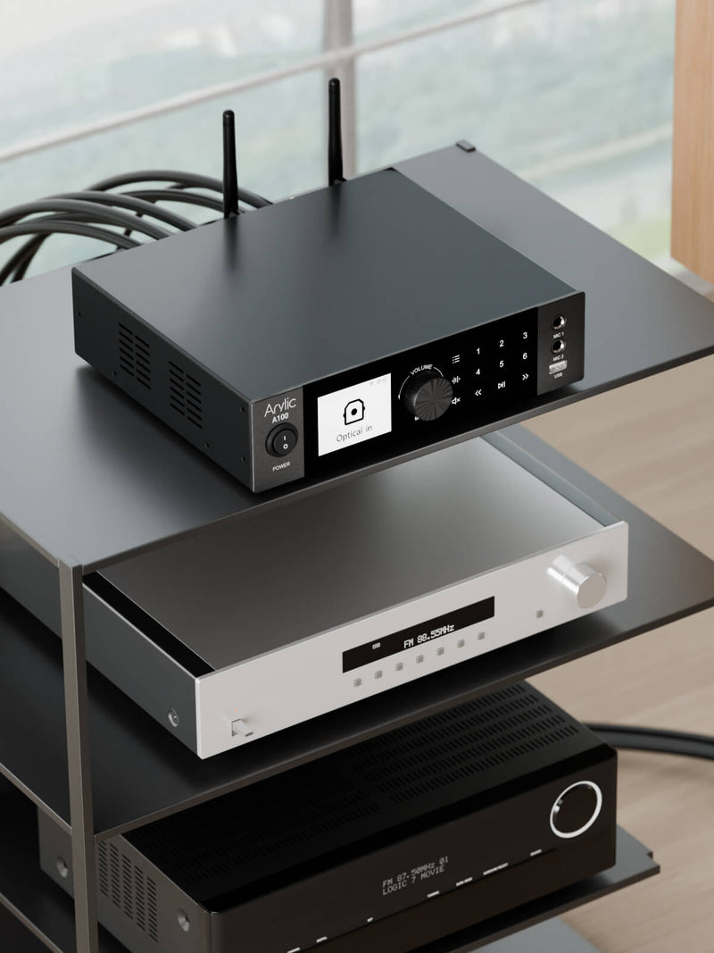 Arylic® A100 200W Power Amplifier with WiFi, AirPlay, FM Radio
