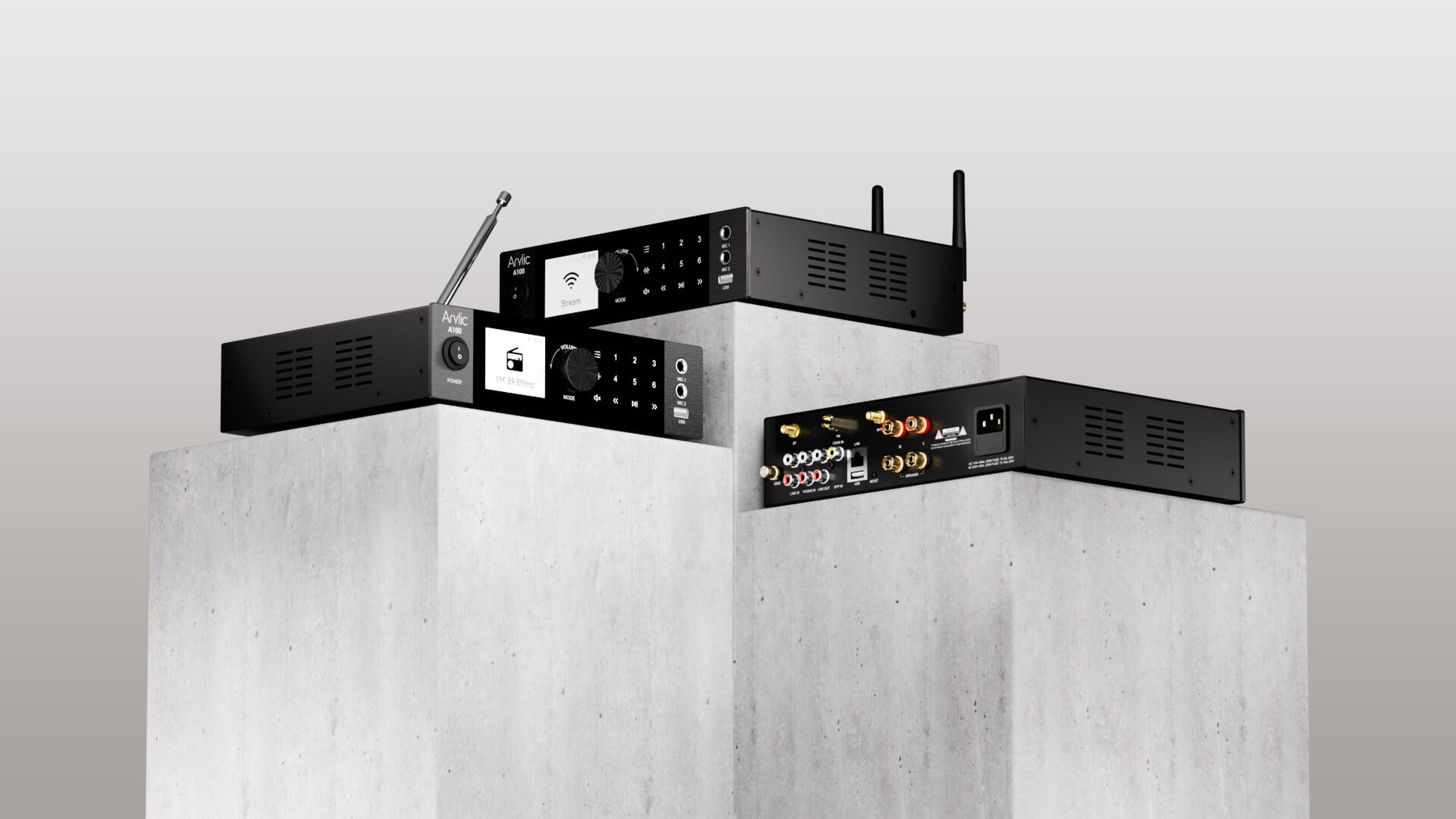 Arylic® A100 200W Power Amplifier with WiFi, AirPlay, FM Radio