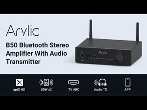 Arylic® B50 Bluetooth Stereo Amplifier With Audio Transmitter