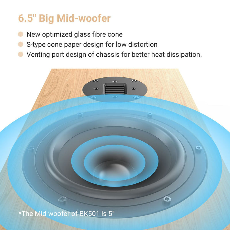 Arylic® BK501/651 Bookshelf Speakers For Your HiFi Stereo System