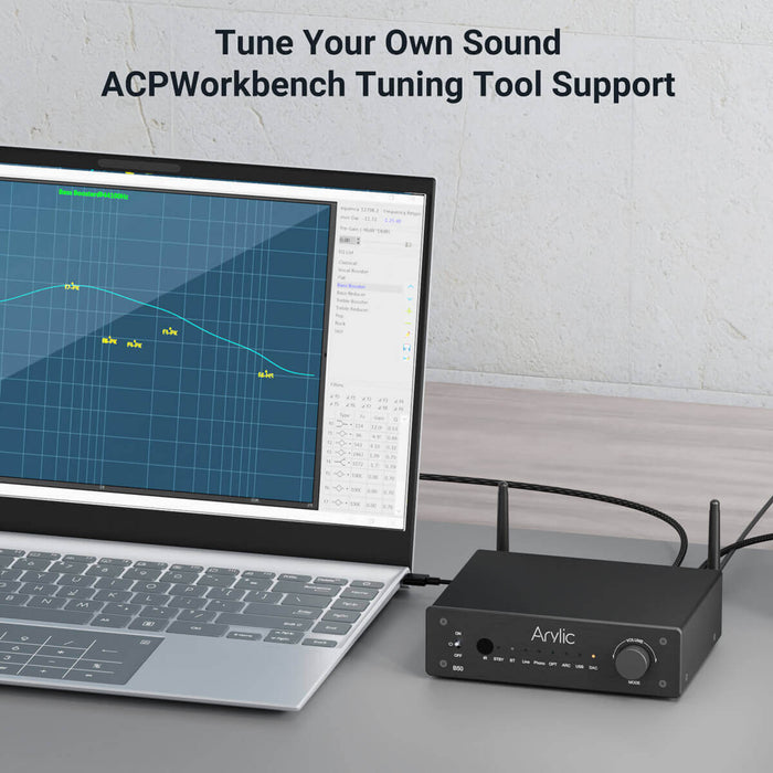 Arylic® B50 Bluetooth Stereo Amplifier With Audio Transmitter